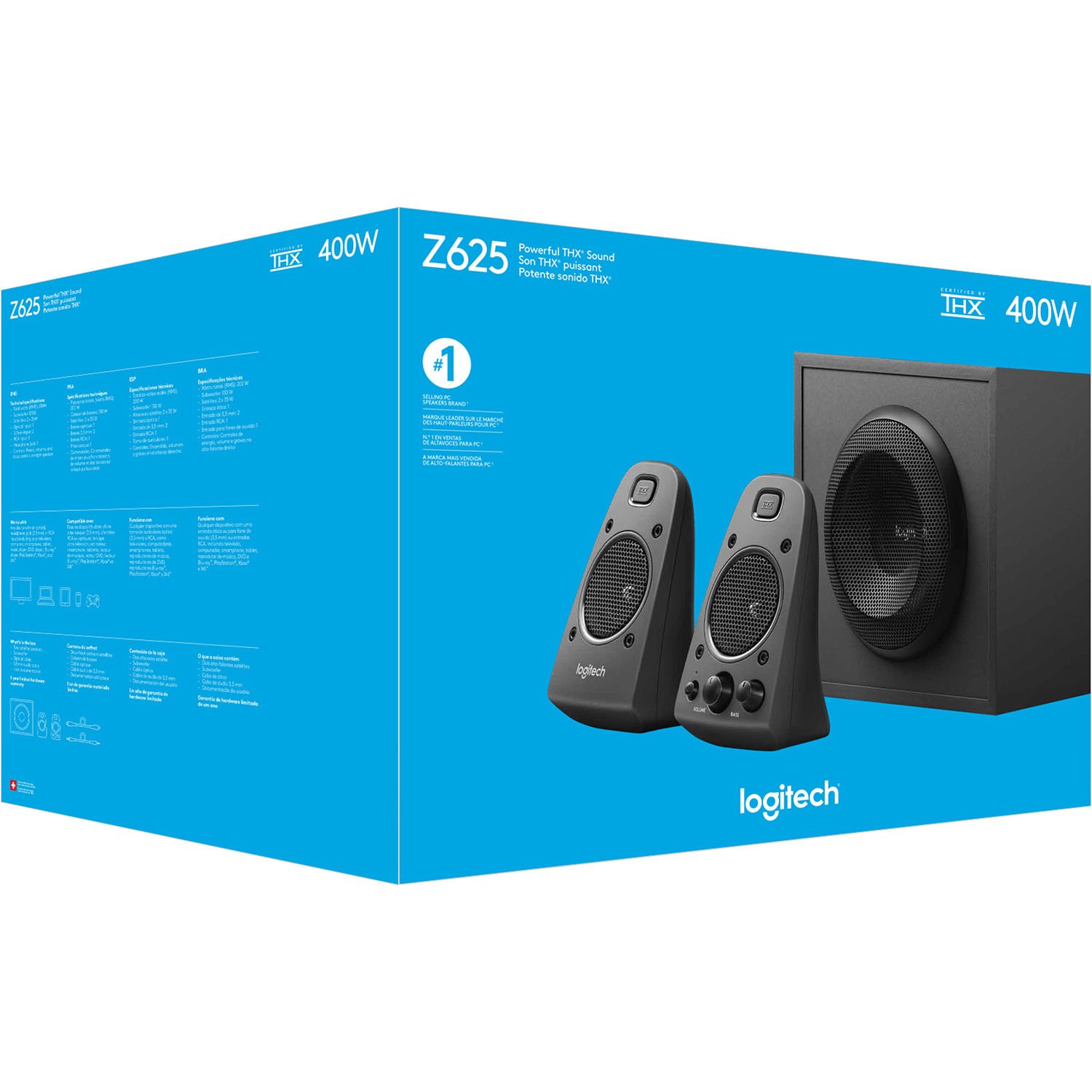 Logitech Z625 Speaker System with Subwoofer and Optical Input ...